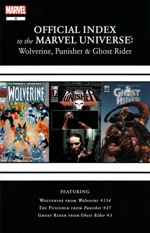 Wolverine, Punisher And Ghost Rider: Official Index to the Marvel ...