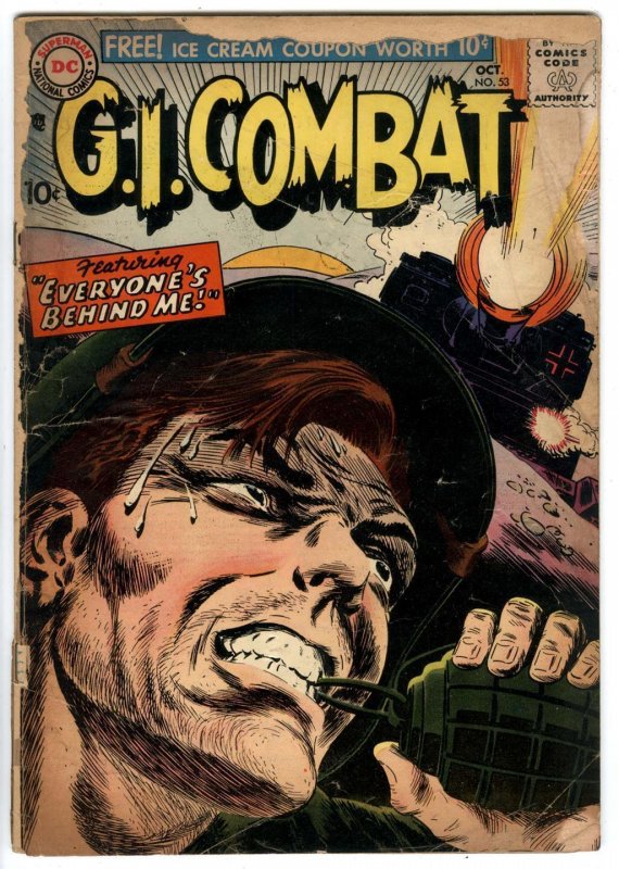 GI Combat 53 Oct 1957 DC WAR Joe Kubert,Carmine Infantino,Bill Finger ...