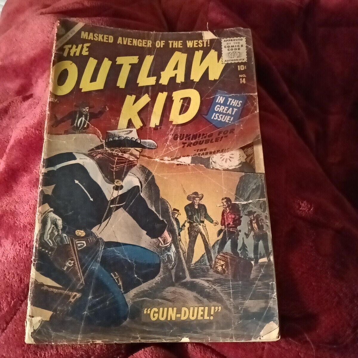 Atlas Comics The Outlaw Kid #14 silver age western 1958 two gun colt ...