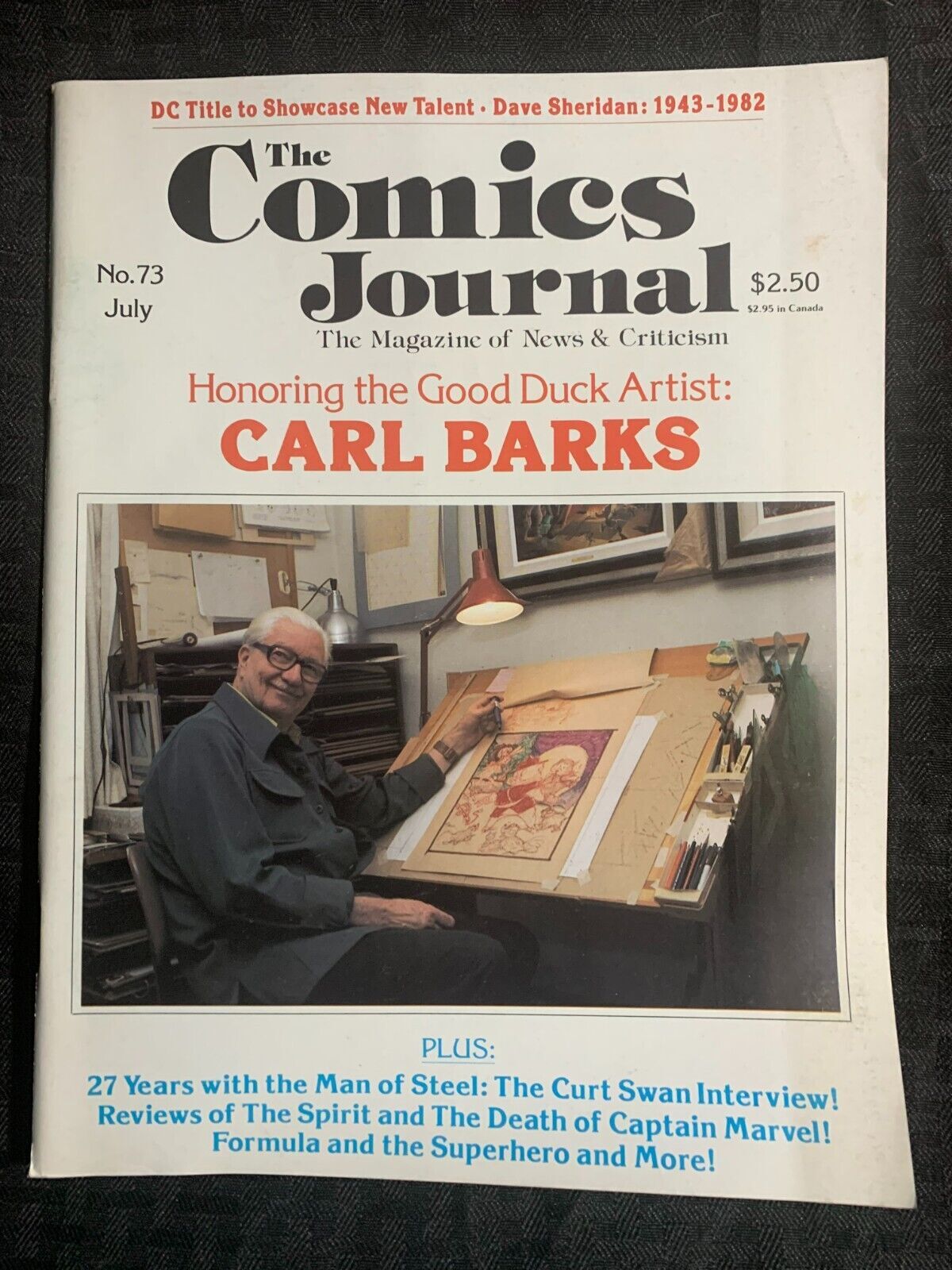 1982 COMICS JOURNAL Magazine #73 FN+ 6.5 Carl Barks / Death of Capt ...