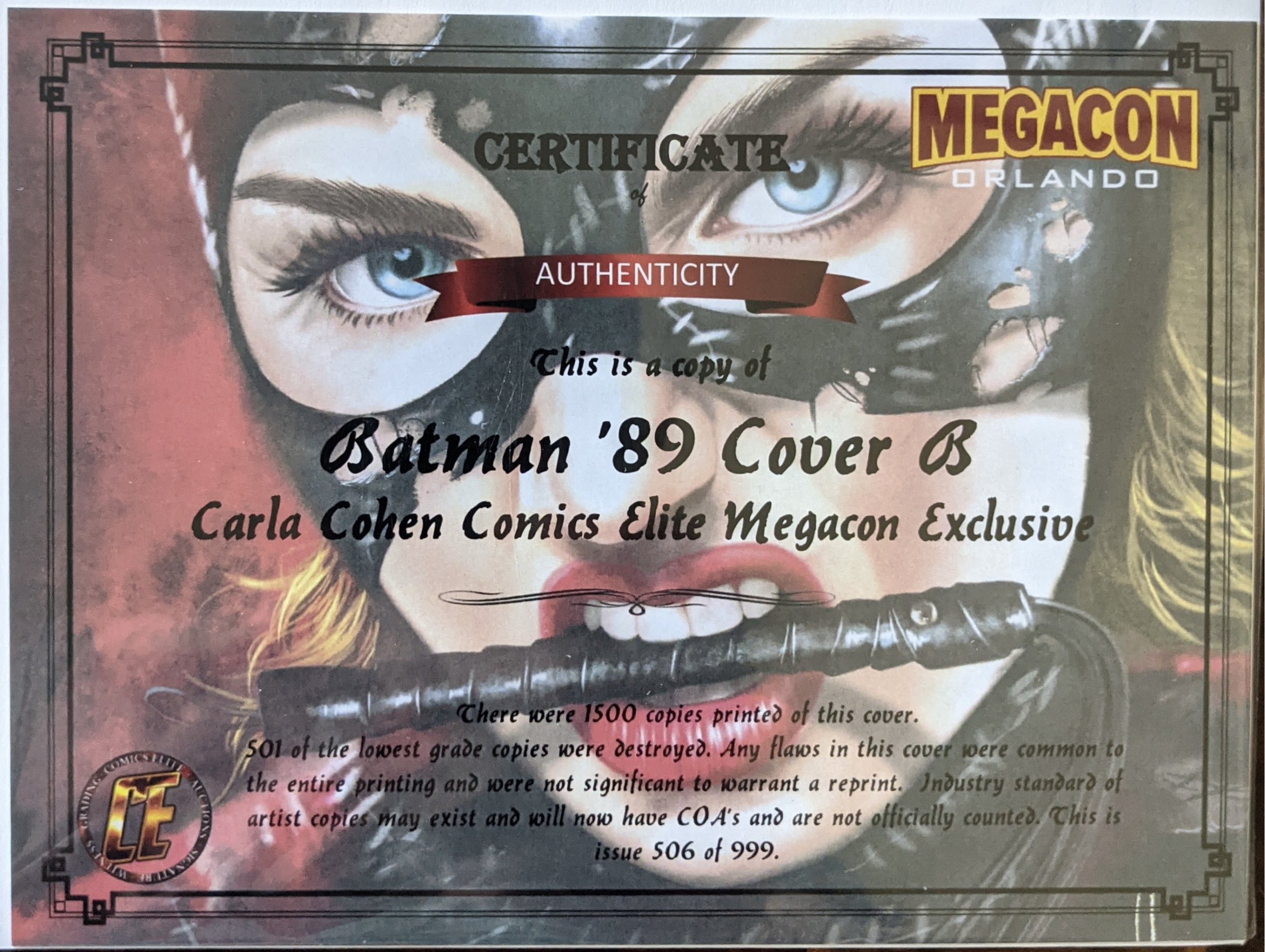 Batman '89 Cohen Comics Elite MegaCON Exclusive Limited/Rare Print ...