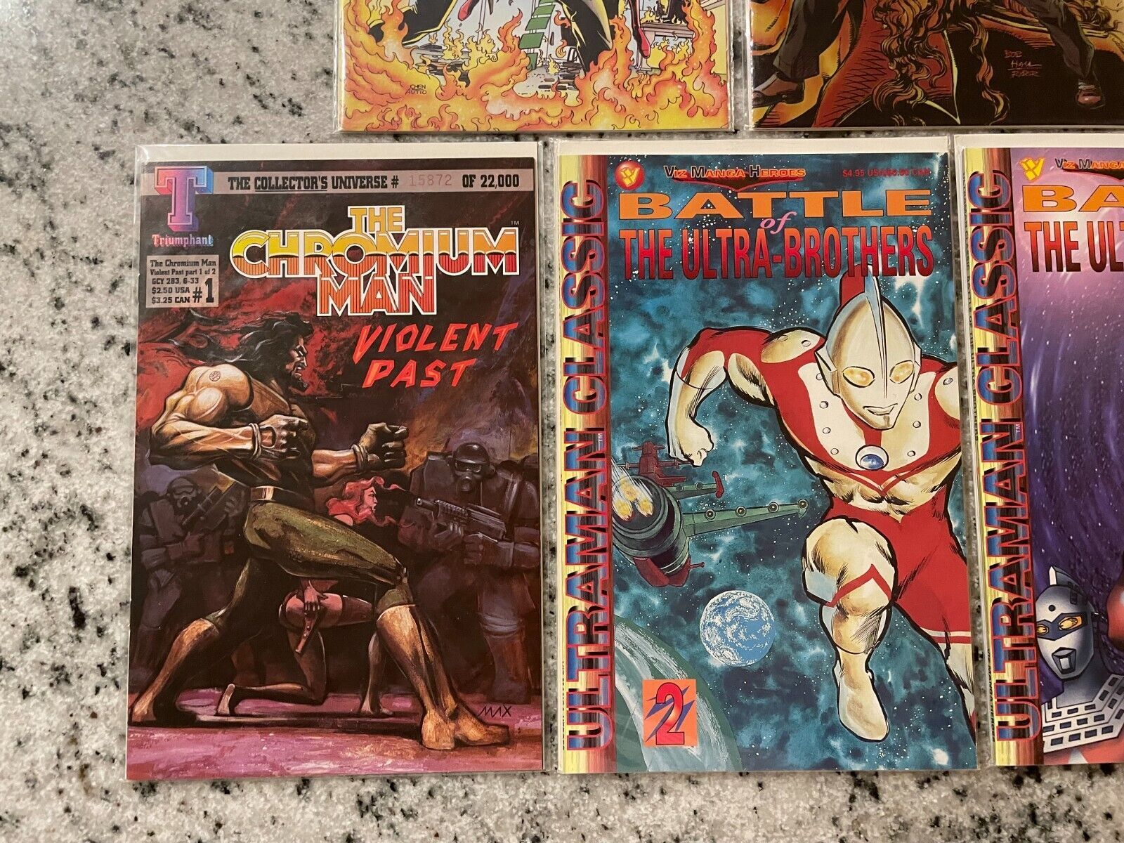 5 Comics Ultraman Classic 1 2 + Chromium Man 1 + Shadowman 0 Harbinger ...