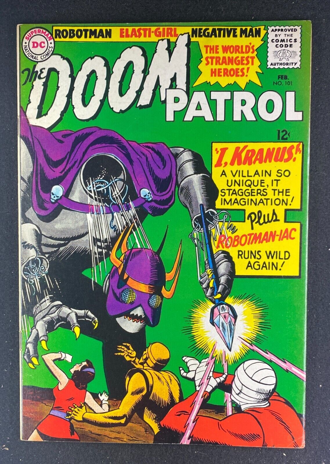 Doom Patrol (1964) #101 VF- (7.5) Bob Brown Cover Robotman Negative Man ...