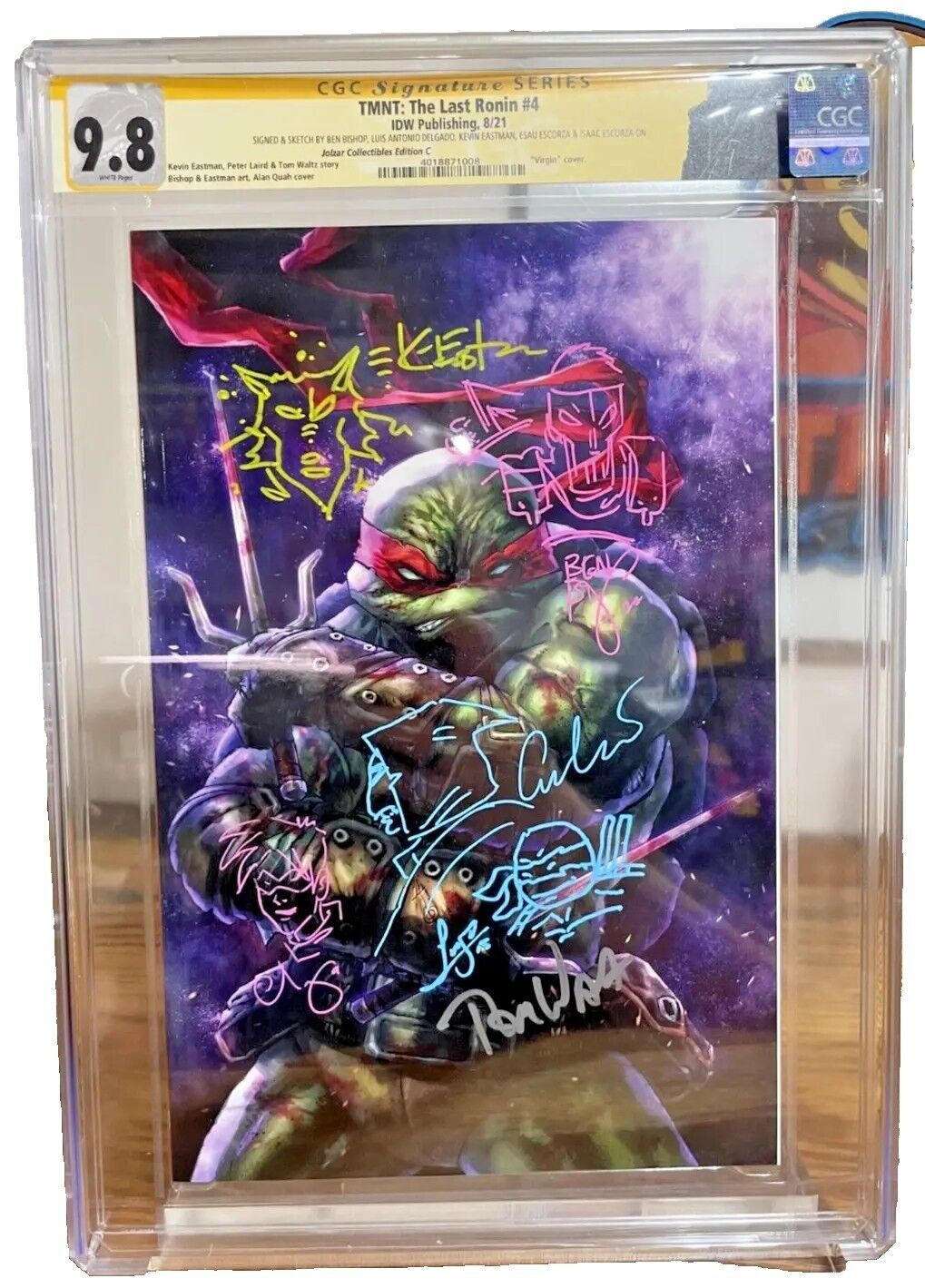 The Last Ronin #4 CGC SS 9.8 Signed Sketched 5 Times Custom Label Tmnt ...