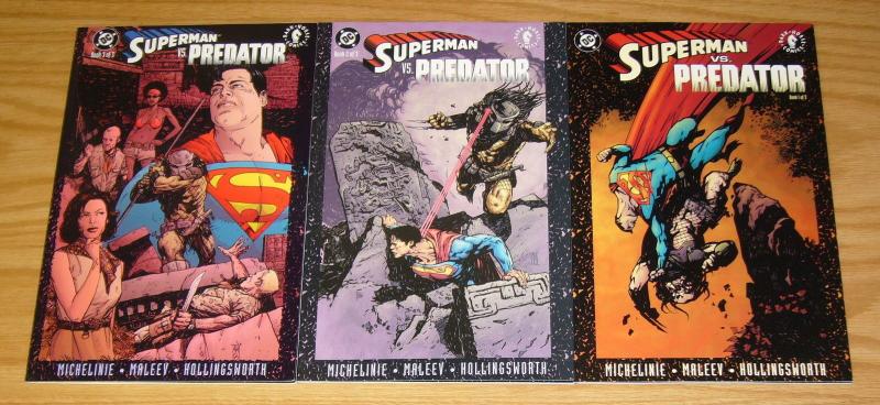 Superman vs Predator #1-3 VF/NM complete series - alex maleev art DC ...