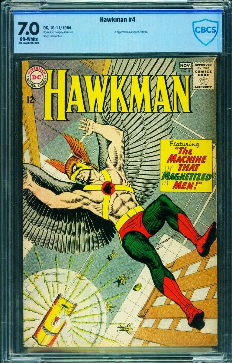 Hawkman #4 1964 - CBCS 7.0- 1st ZATANNA- justice league dark - comic ...