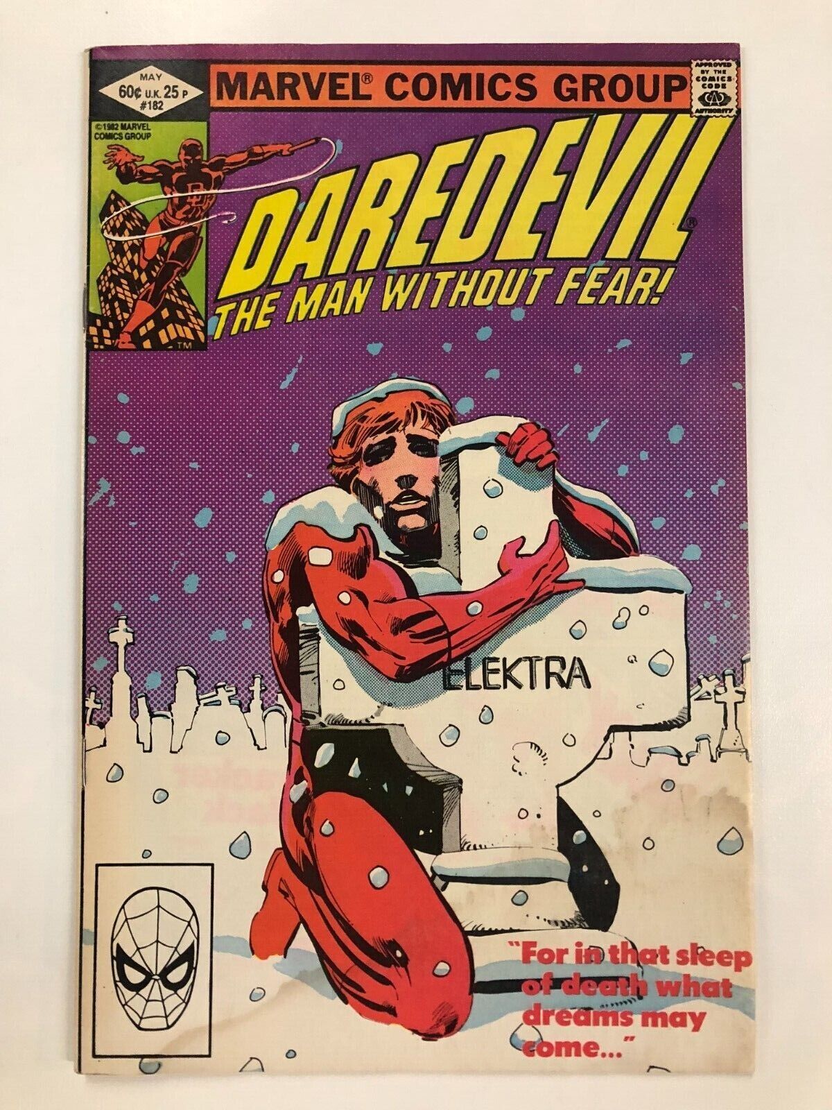 DAREDEVIL 182 (May 1982) G-VG Elektra death follow up Frank Miller ...