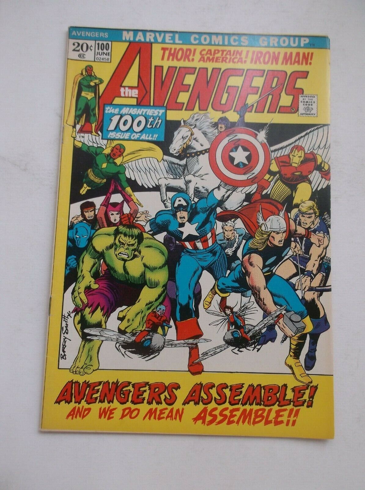 Marvel: Avengers #100, Thomas/Smith, 100th Anniversary Issue, 1972, VF ...