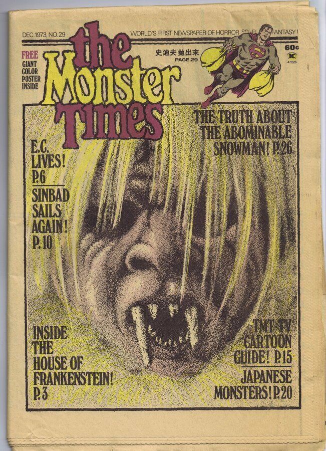 ORIGINAL Vintage 1973 The Monster Times Horror Newspaper Magazine #29 ...