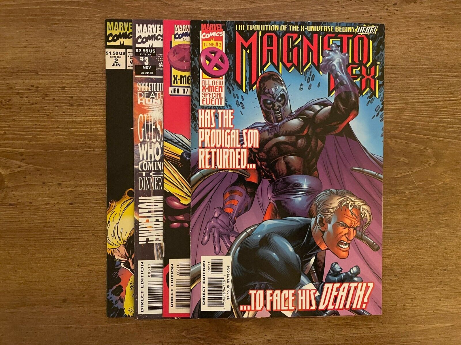 4 Marvel Comics Magneto Rex 2 + Magneto 3 + Sabretooth # 3 + Classic ...