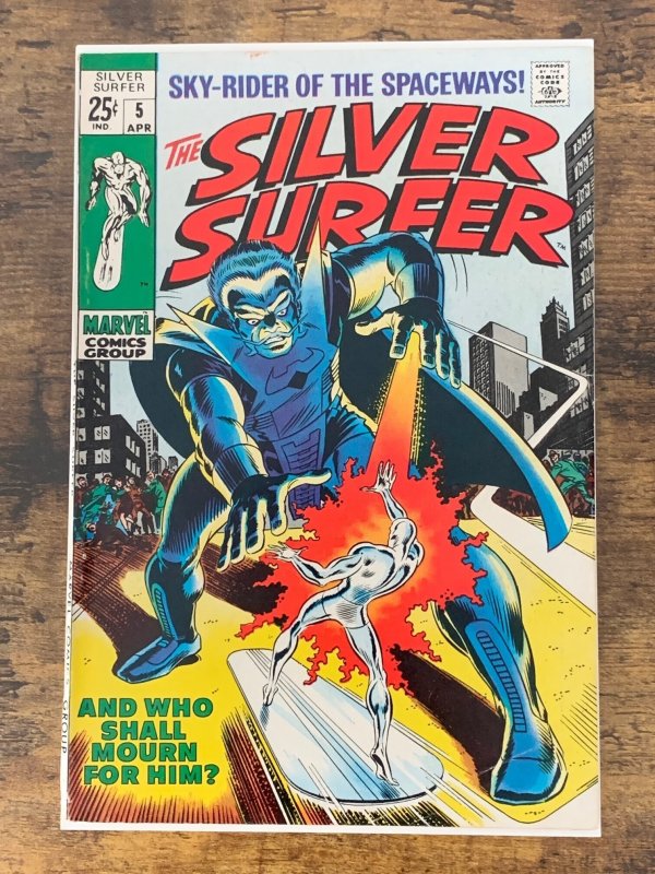 The Silver Surfer #5 (1969). FN. Fantastic Four & Stranger app. | Comic ...