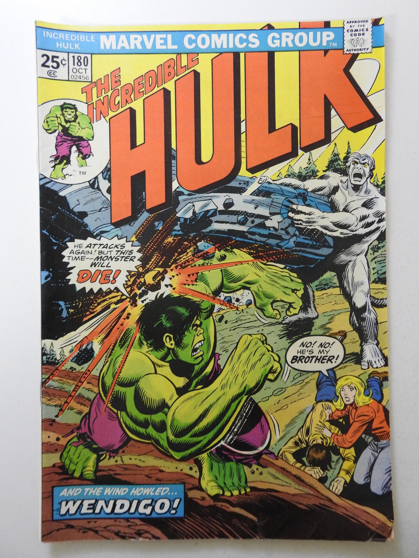 The Incredible Hulk #180 (1974) 1st Cameo Wolverine MVS Intact! VG+ ...