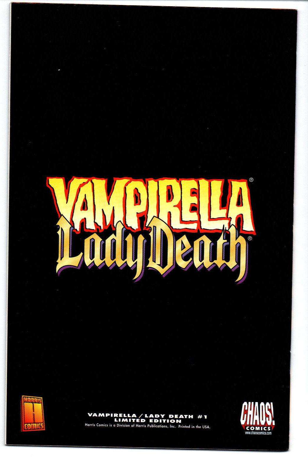 Vampirella Lady Death #1 Gold Foil Limited Edition - Signed by Louis ...