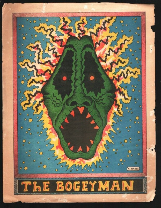 Bogeyman Monster Print 1968-R. hayes art-Size is about 8 1/2 x 11-blank ...