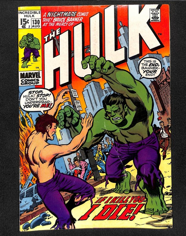 The Incredible Hulk #130 (1970) | Comic Books - Bronze Age, Marvel ...