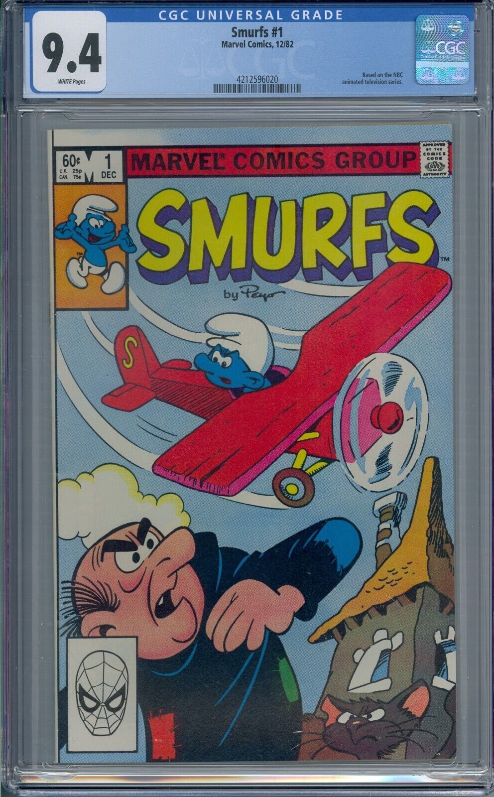 Smurfs #1 CGC 9.4 Based on NBC Animated Television Series White Pages ...