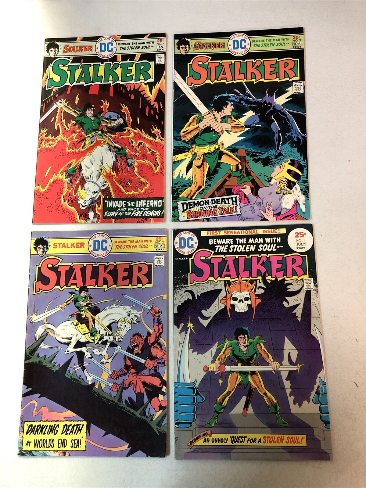 Stalker (1975) #1 2 3 4 (FN-/FN+) Complete Set Steve Ditko Wally Wood ...