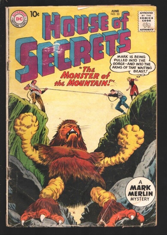 House of Secrets #33 1960-DC--"Monster of the Mountain"-Mark Merlin ...