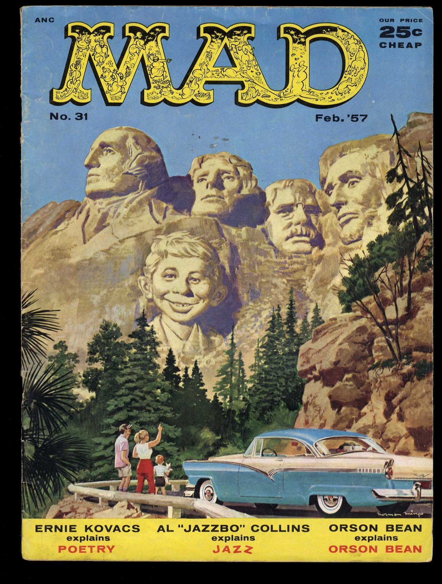 Mad #31 VG 4.0 Mount Rushmore! Norman Mingo Early Iconic Cover Art ...