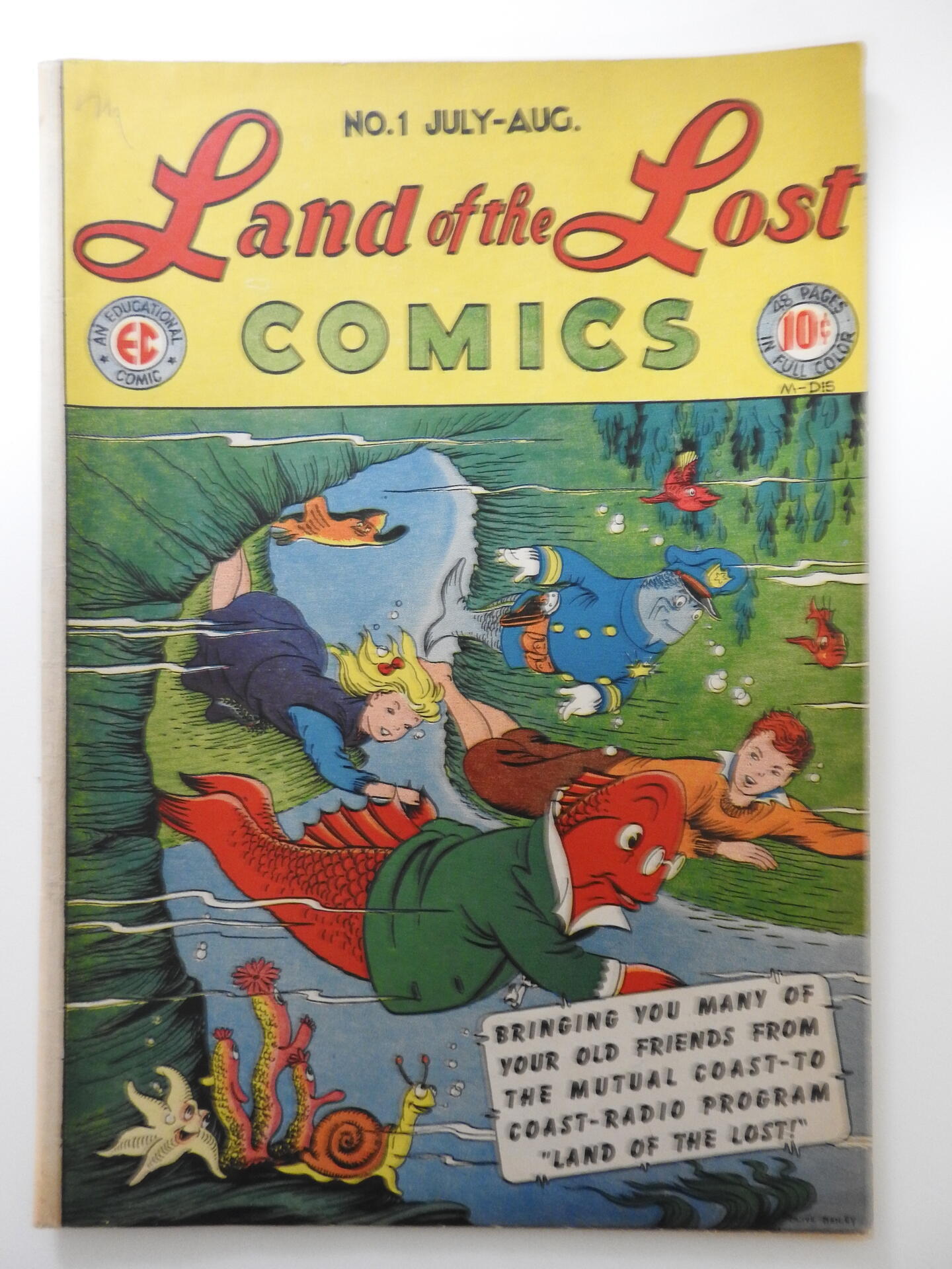 Land of the Lost Comics #1 (1946) EC Comics! Beautiful VG+ Condition ...