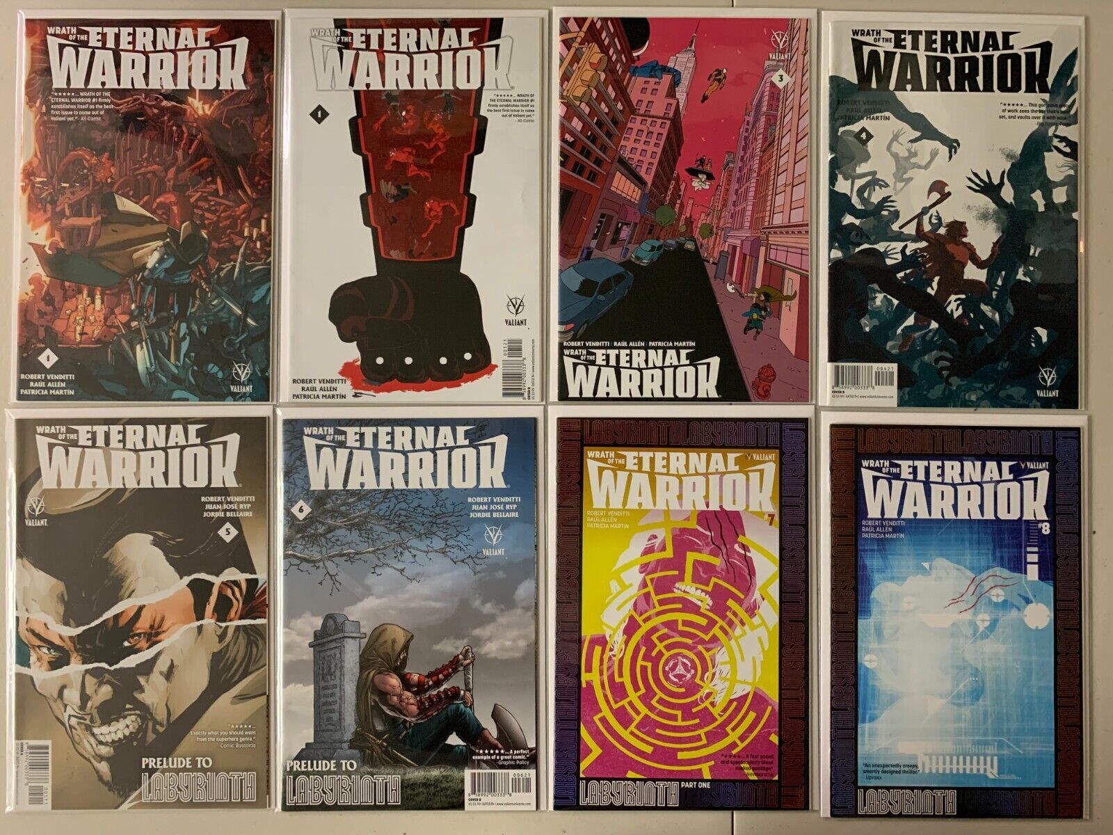 Wrath of the Eternal Warrior Valiant Comics lot #1-11 + variant 11 diff ...