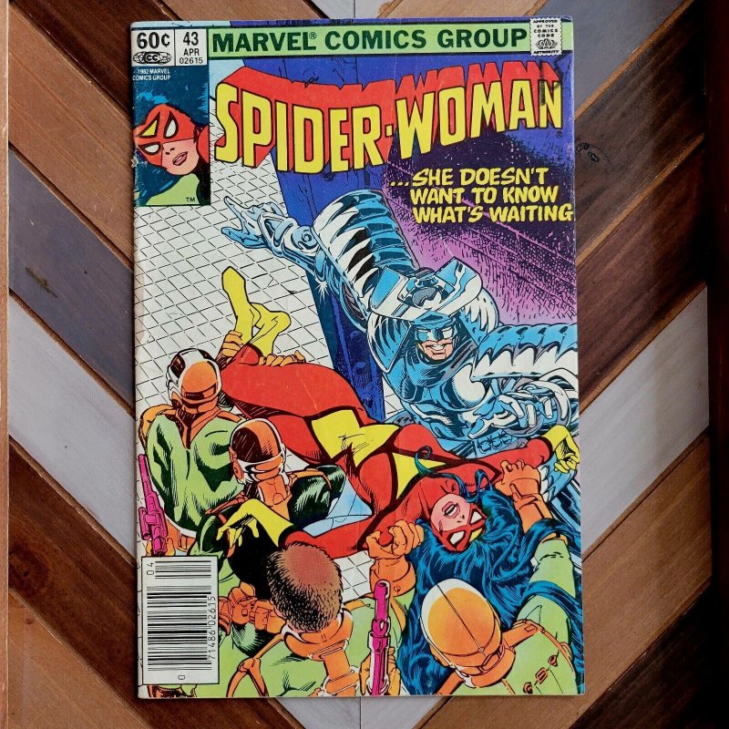 SPIDER-WOMAN #43 VG (Marvel 1982) "Last Stands" feat VIPER & SILVER ...