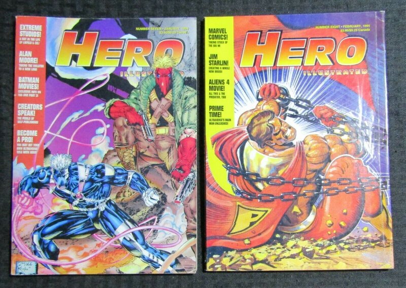 1994 HERO ILLUSTRATED #7 & 8 FN-/FN LOT of 2 Jim Starlin / Batman ...