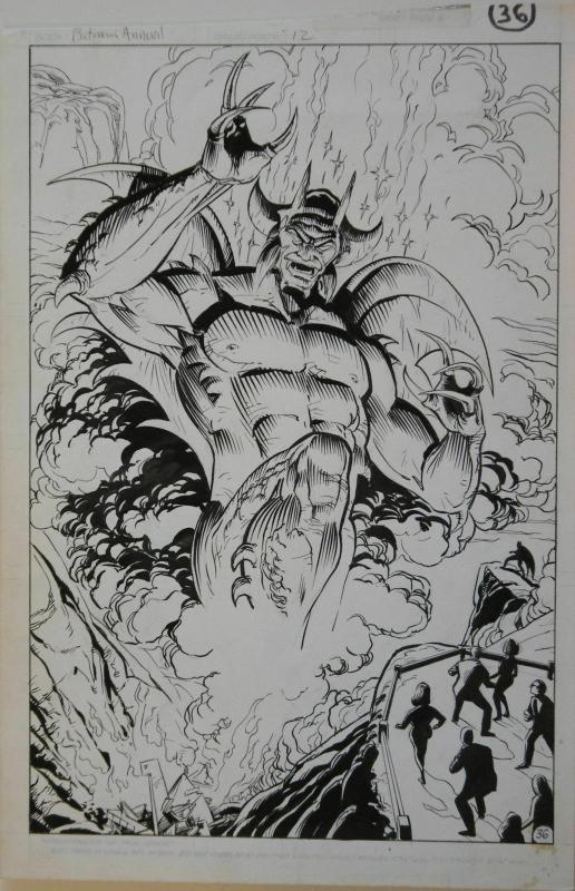 ROSS ANDRU PABLO MARCOS original art, BATMAN Annual 12, 1988, Satan ...