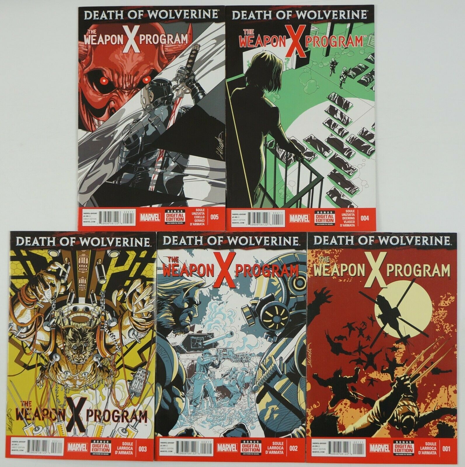 Death of Wolverine: the Weapon X Program #1-5 VF/NM complete series ...