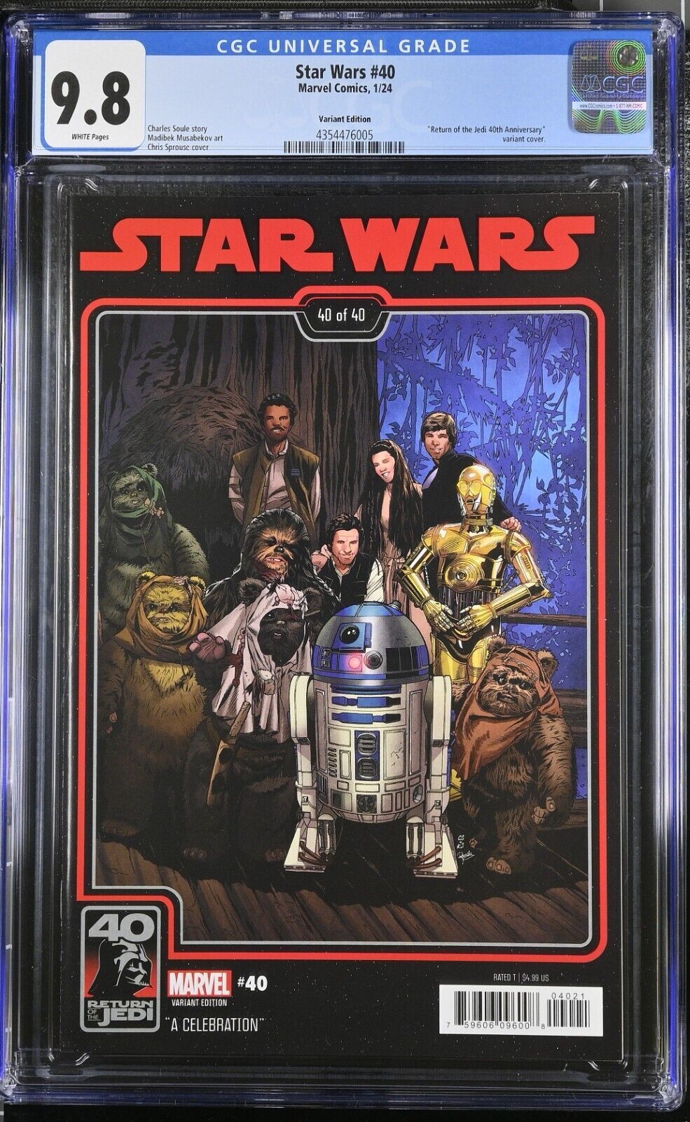 Star Wars #40 CGC 9.8 Final Sprouse Return of the Jedi Variant Cover ...