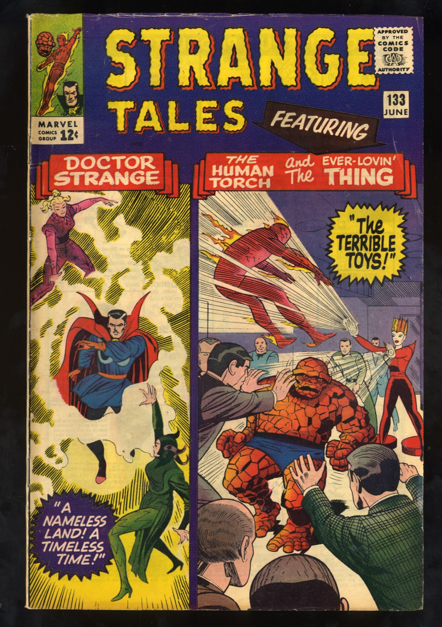 Strange Tales #133 FN 6.0 Doctor Strange Thing Human Torch Appearances ...