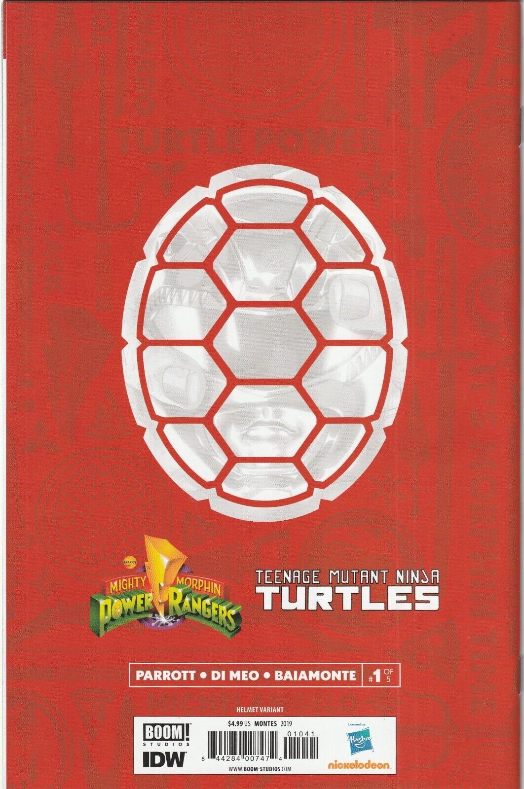 Power Rangers Teenage Mutant Ninja Turtles # 1 Helmet Variant D NM IDW ...