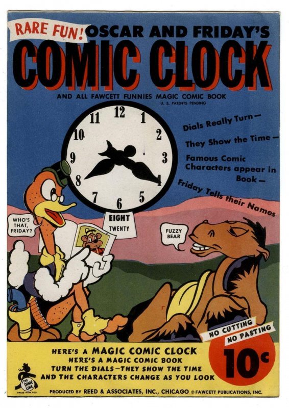 1945 Fawcett Publications Comic Clock,Captain Marvel & Marvel Family ...