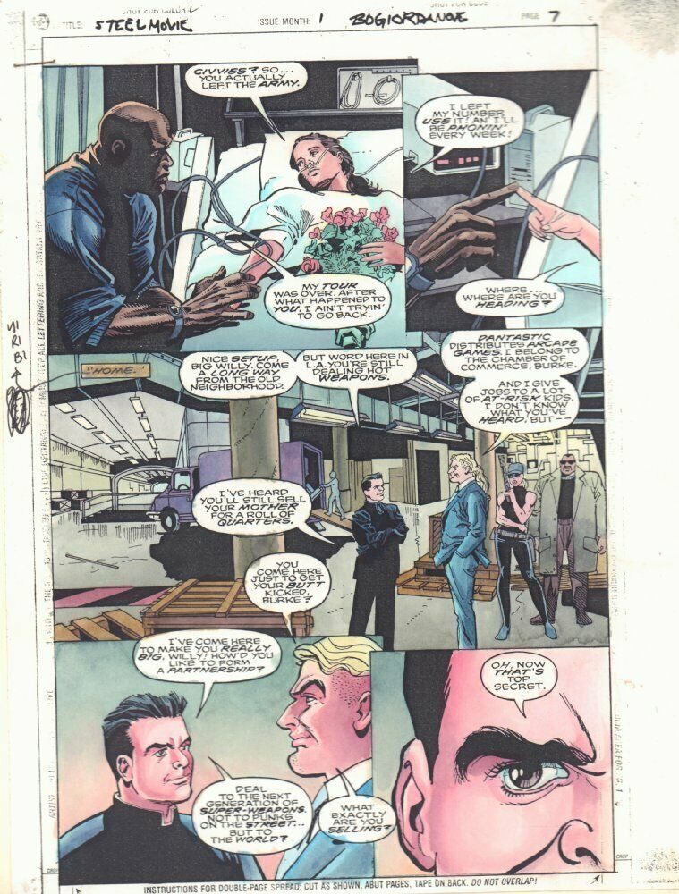 Steel: Official Shaq Movie Comic Adaptation p.7 Color Guide art by John ...