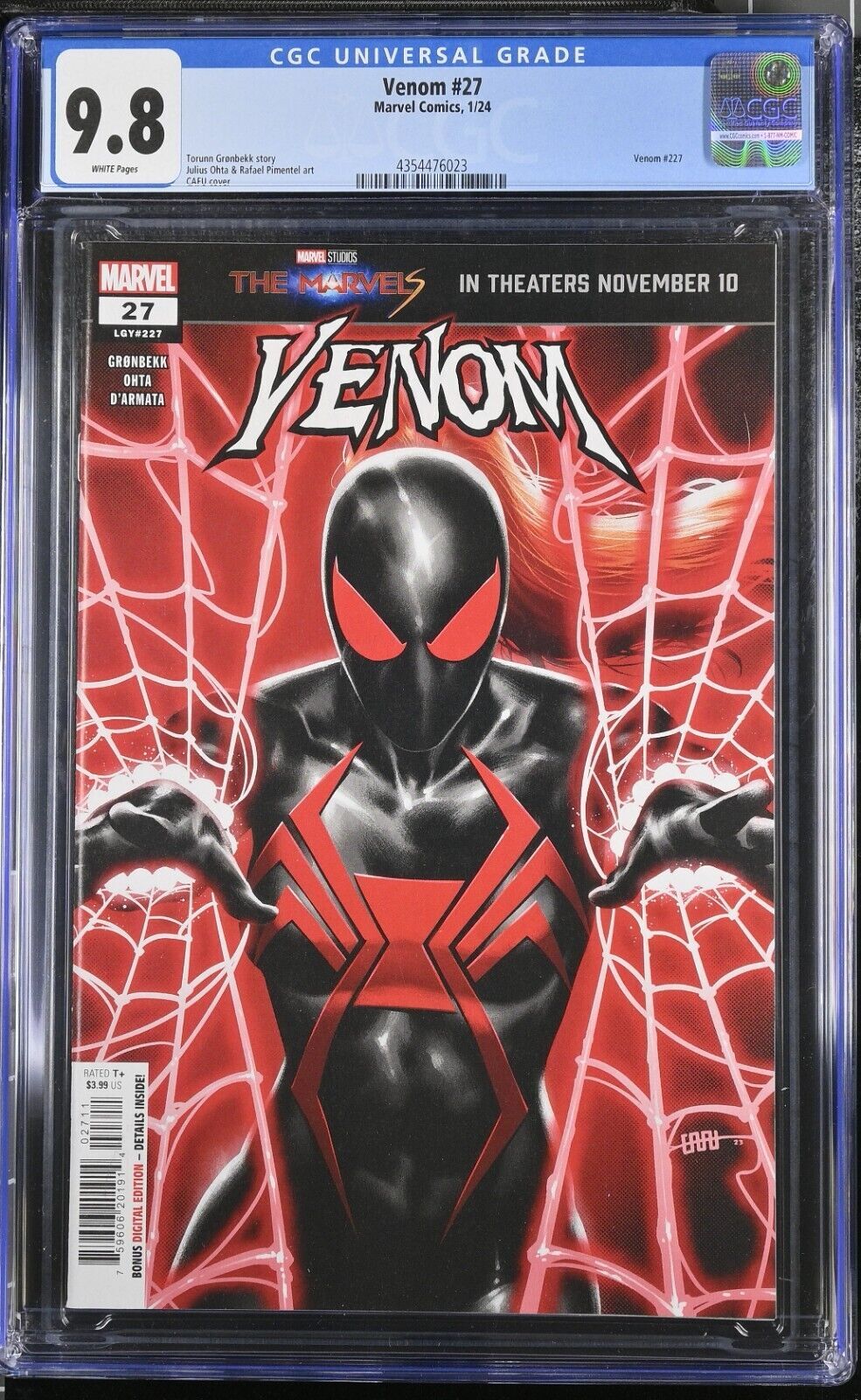 Venom #27 CGC 9.8 Black Widow Symbiote Cover A Marvel 2023 White Pages ...