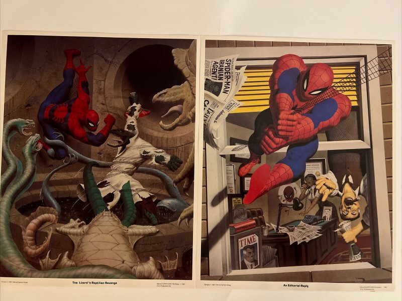 SQP 11x14 Marvel Superhero Portfolios X-men Hulk Spider-Man (12 Prints ...