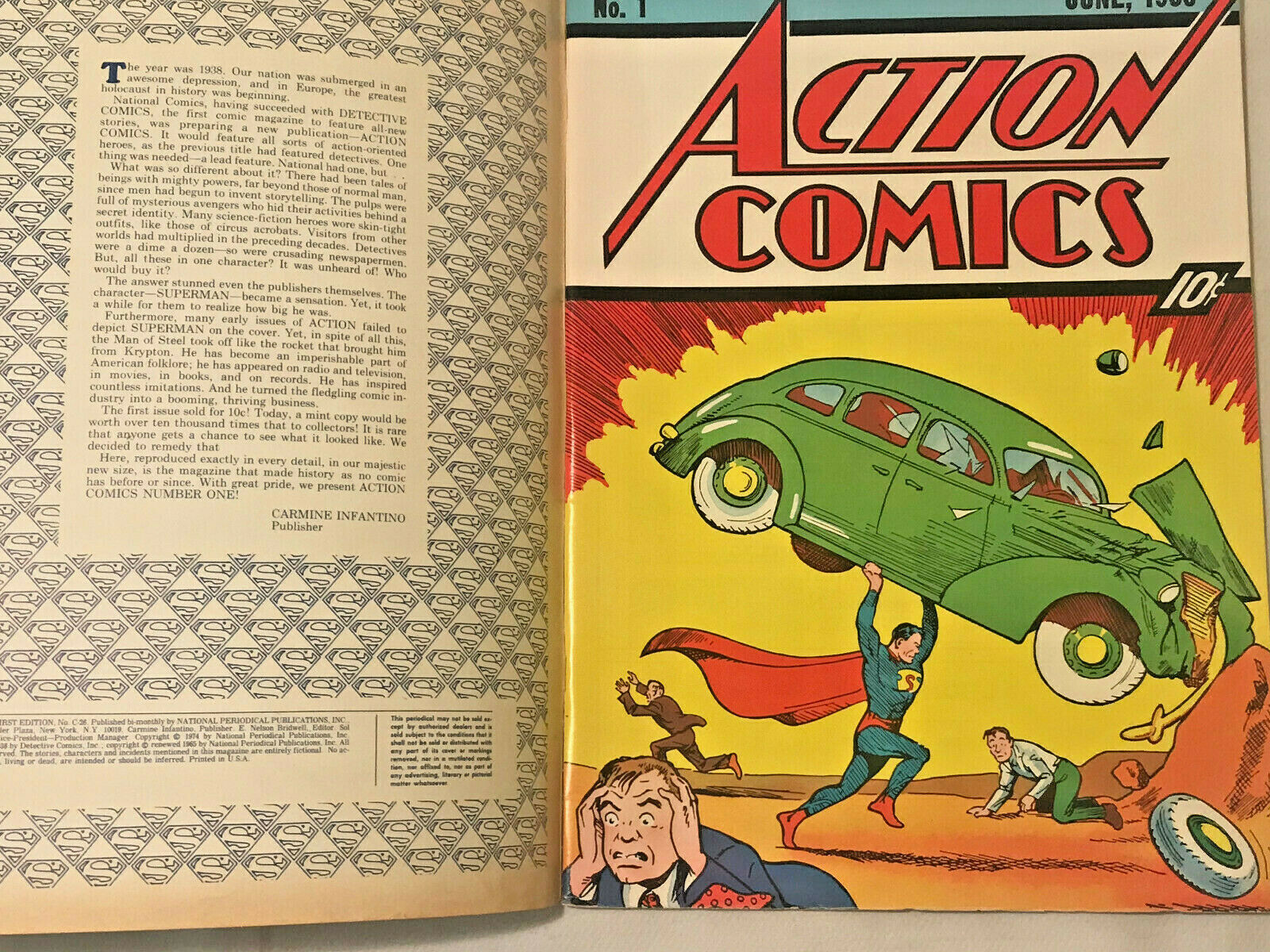Famous First Edition C-26 VF 1974 Action Comics#1 DC Treasury Comics ...