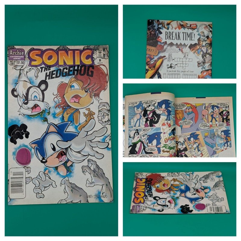 1996 Archie Comics Sega Sonic the Hedgehog #41 Adventure Series Rare ...