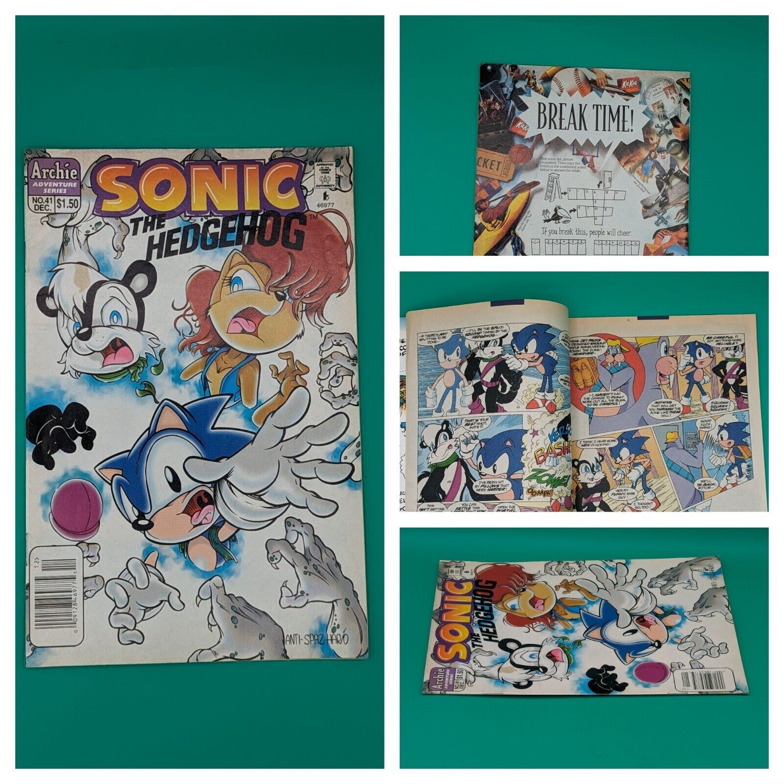 1996 Archie Comics Sega Sonic the Hedgehog #41 Adventure Series Rare ...