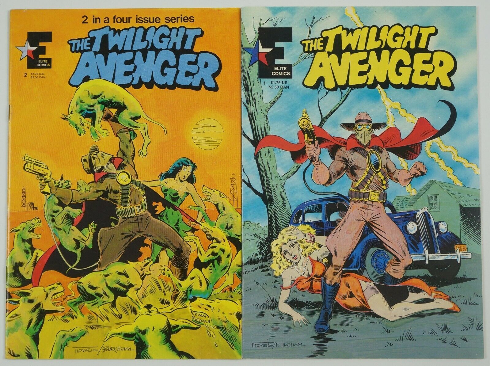 Twilight Avenger #1-2 VF complete series - elite comics pulp hero set ...