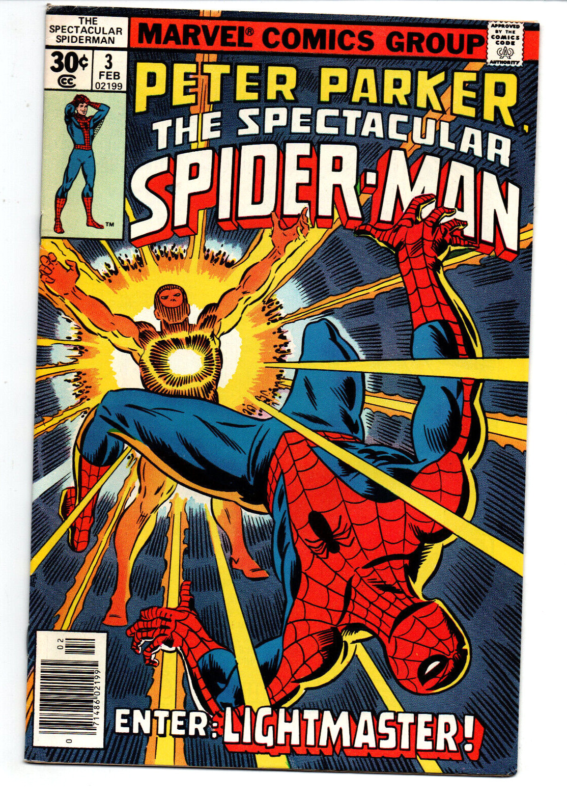 Spectacular Spider-man #3 newsstand - 1st Lightmaster - 1976 - VF ...
