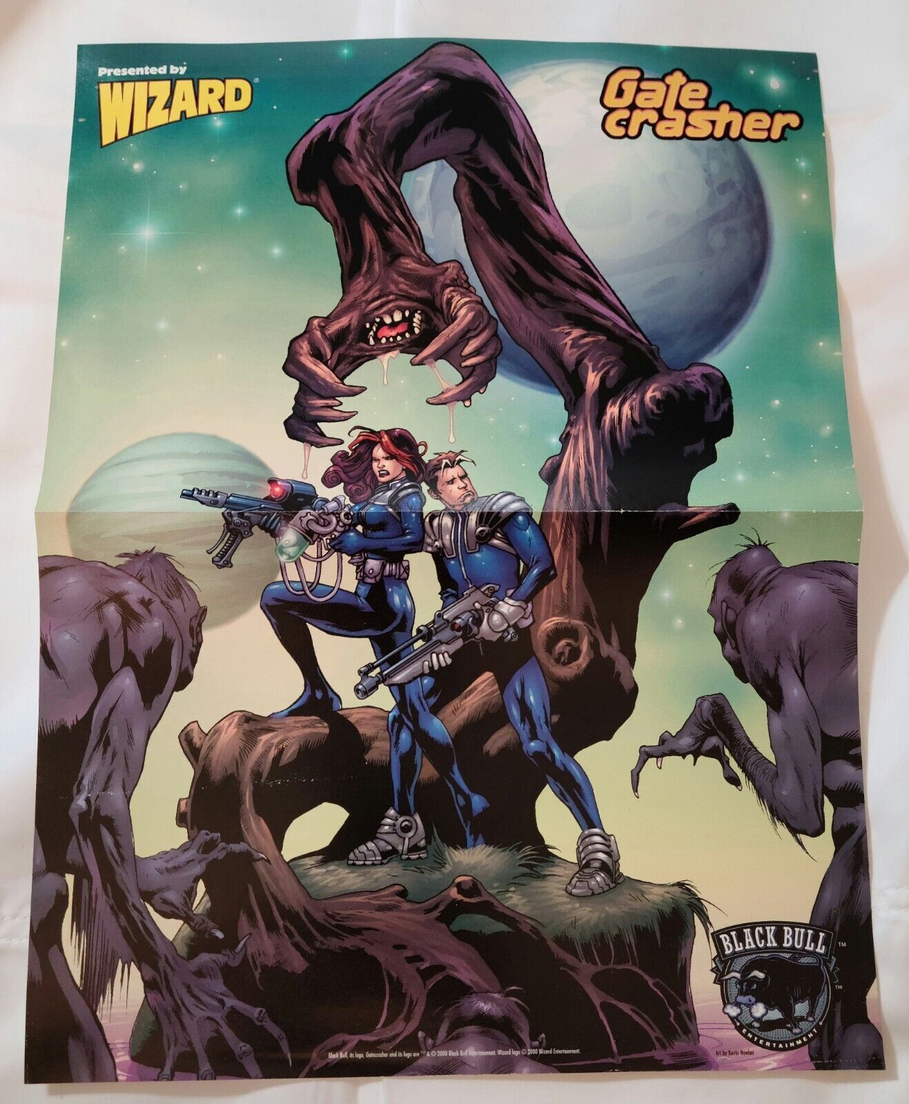 Gate Crusher Fold Out Poster, Wizard, Kevin Nolan Art | Comic ...