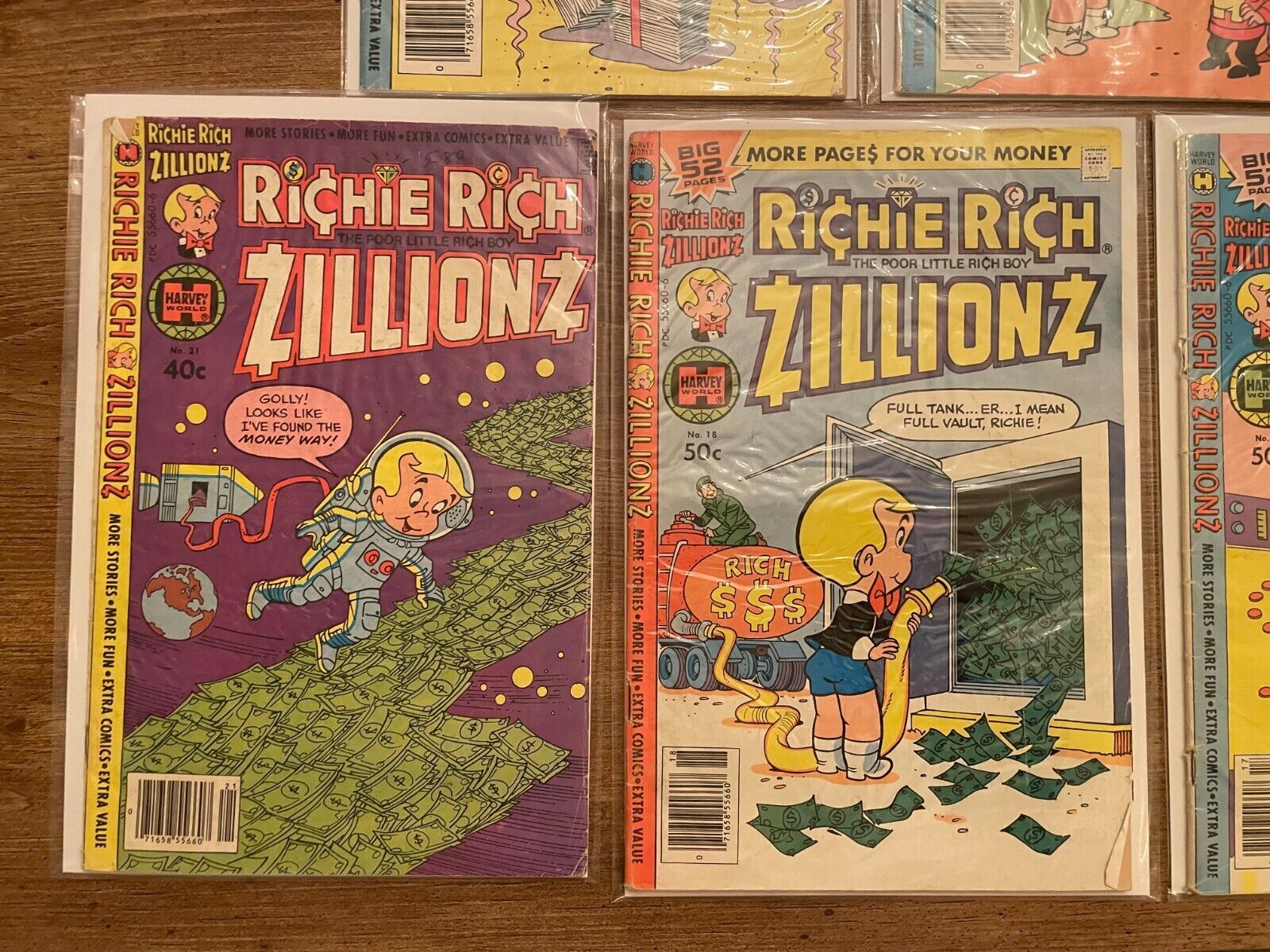 Lot Of 5 Richie Rich Zillionz Harvey Comic Books # 17 18 21 27 28 ...