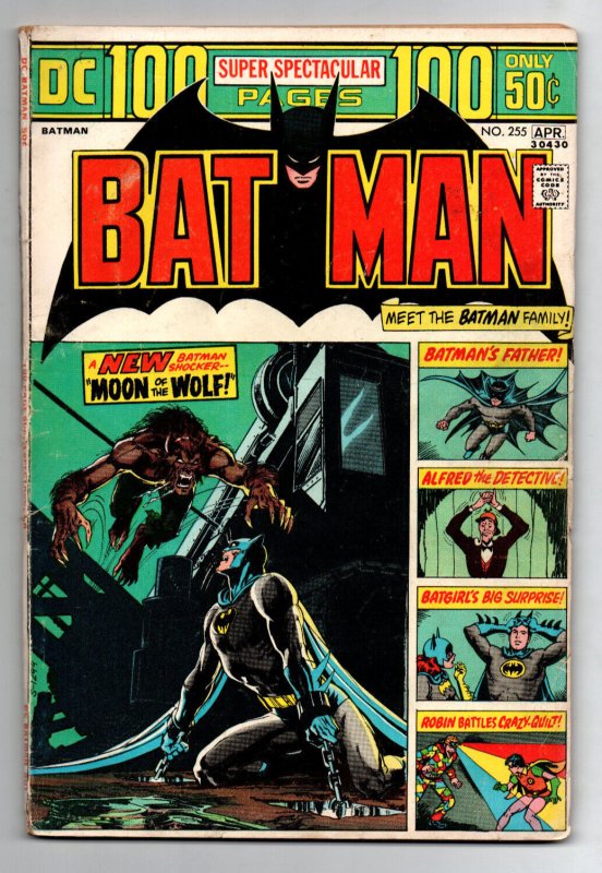 Batman #255 - 1st Anthony Lupus werewolf - KEY - Neal Adams - 1974 ...