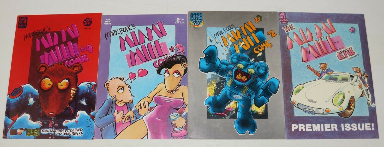 Miami Mice #1-4 FN/VF complete series - mark bode - TMNT/cerebus cameos ...