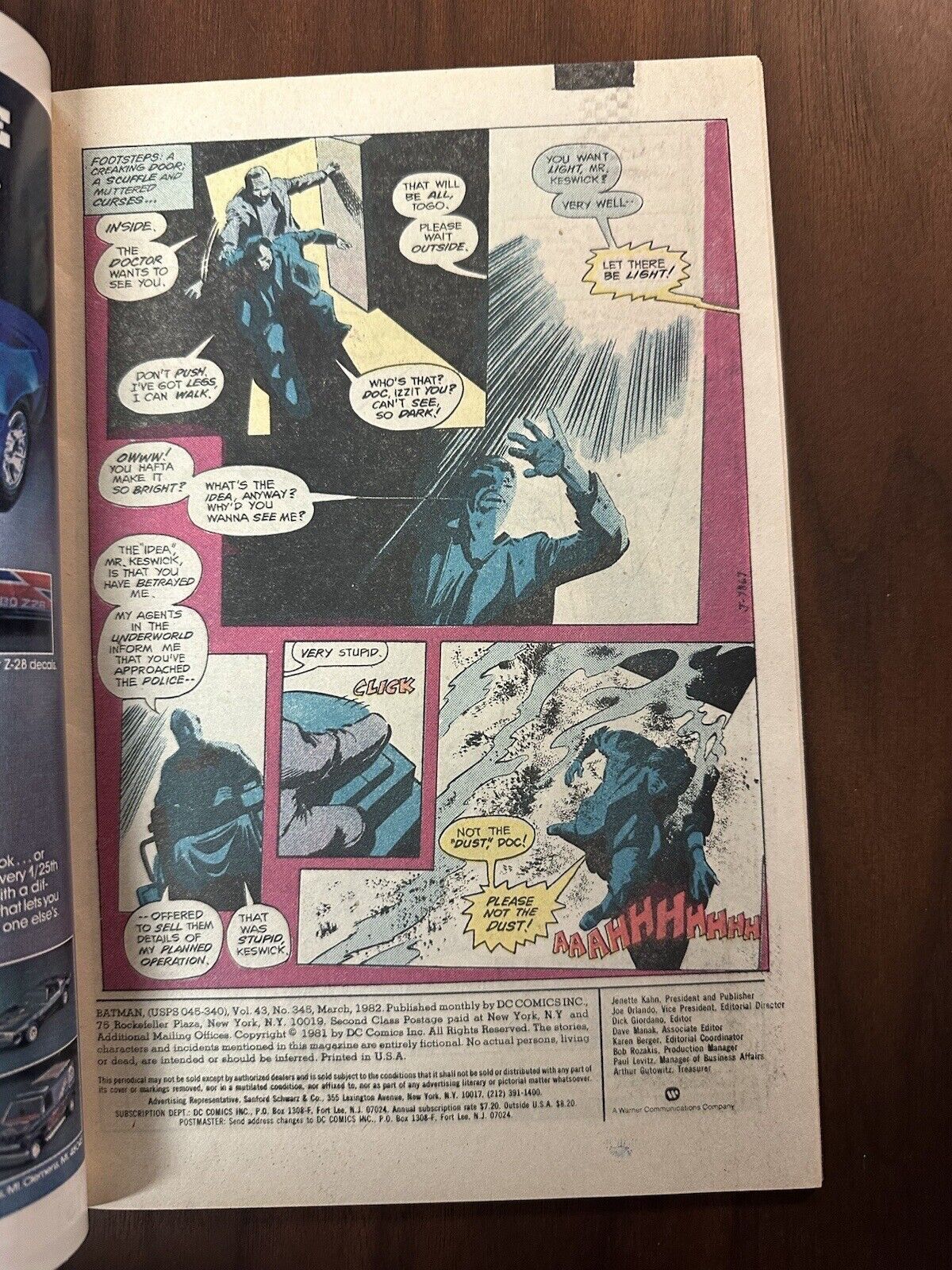 Batman #345 VF+ 1st Appearance of Dr. Death in the Bronze Age (DC 1982 ...