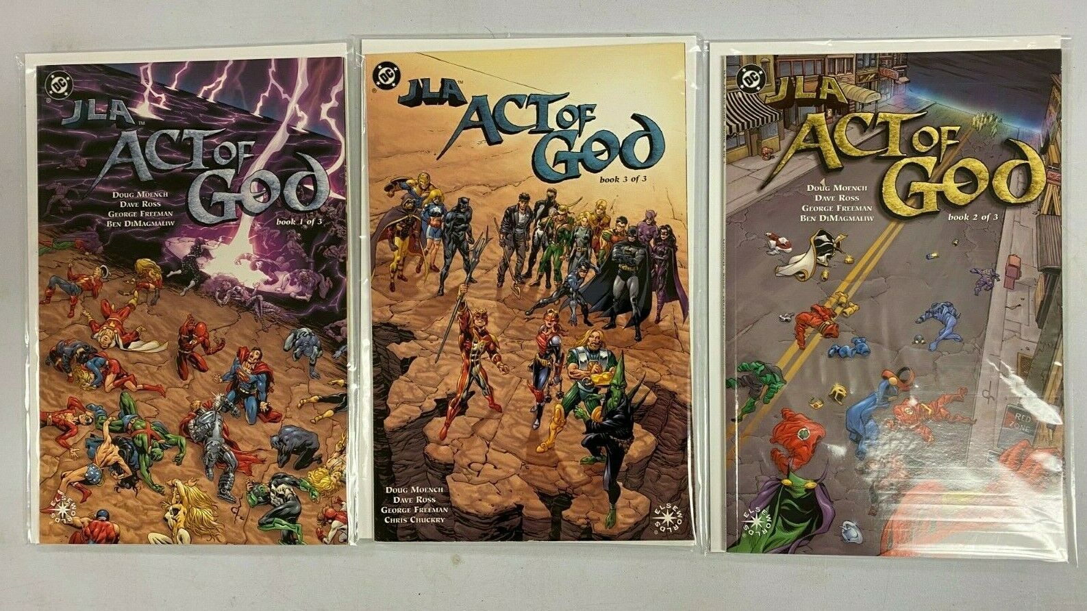 JLA Act of God set:#1-3 8.0 VF (2001) | Comic Books - Modern Age, DC ...
