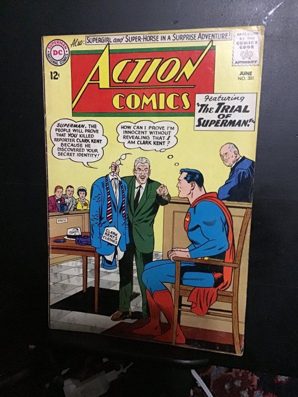 Action Comics #301 (1963) Super horse in Supergirl! The trial of ...