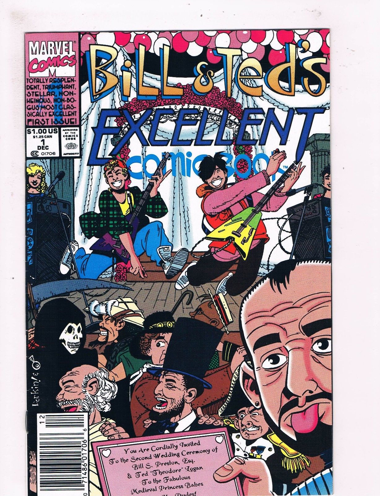 Bill & Ted's Excellent Comic Book # 1 VF/NM Marvel Comic Books Hit ...