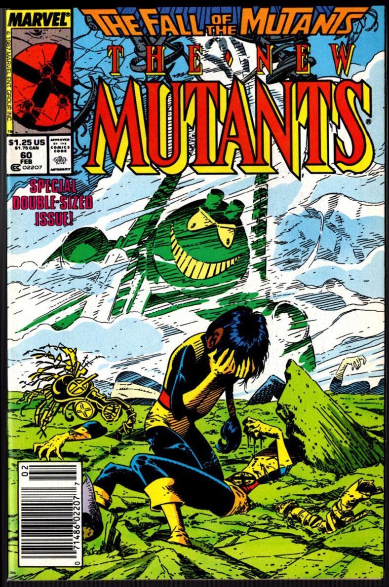 New Mutants #60 FN/NM KEY! DEATH of CYPHER / SPECIAL Double-Sized Issue ...